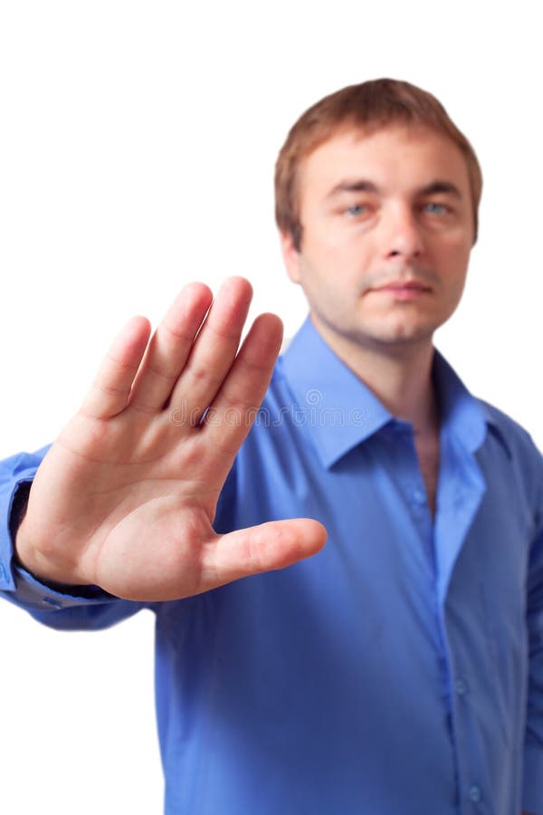 Man in blue. stock image. Image of portrait, young, people - 25394245