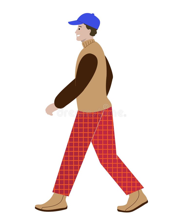 Man in a blue cap stock illustration. Illustration of city - 267926211