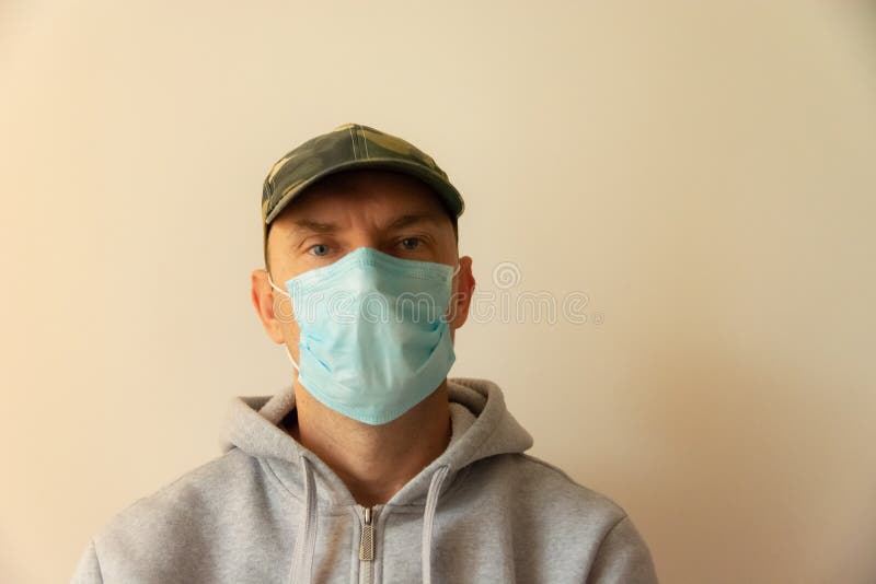The Man with the Mask on His Face Stock Photo - Image of health ...
