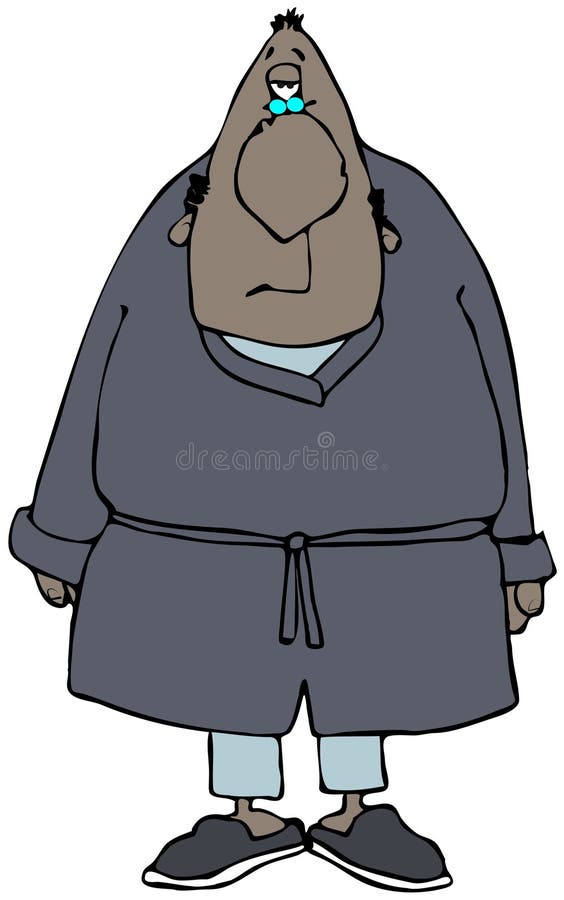 Man in a Blue Robe stock illustration. Illustration of negro - 8492443