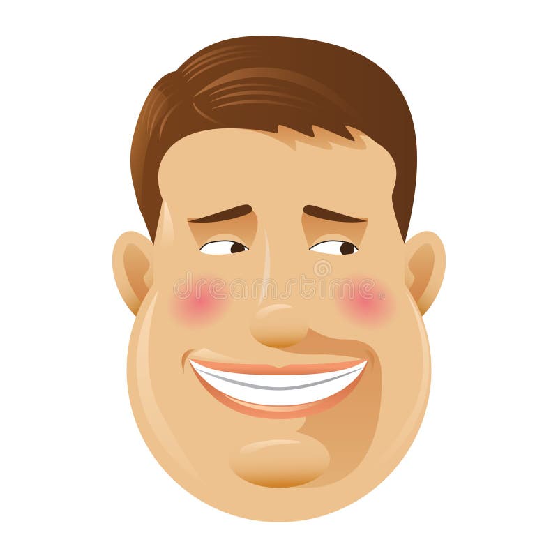 Man Blushing. Vector Illustration Decorative Design Stock Vector ...
