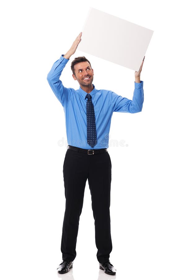 Man with board stock image. Image of holding, aspirations - 34805983