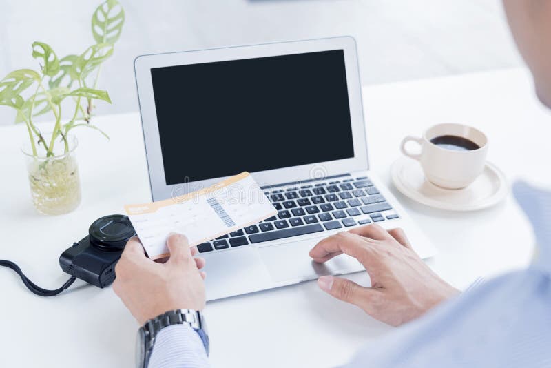 Online boarding passes stock photo. Image of activity - 144029346