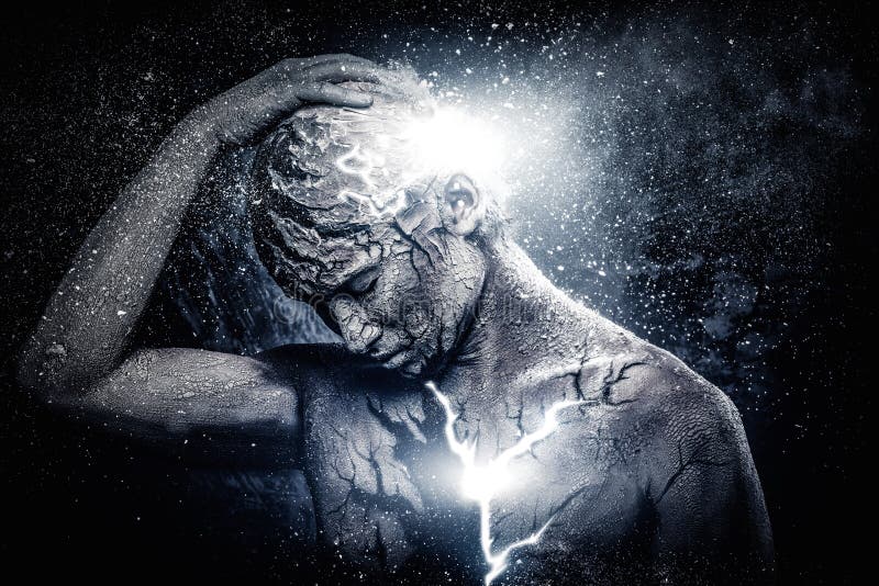 Man with body art stock photo. Image of holistic, energy - 36580274