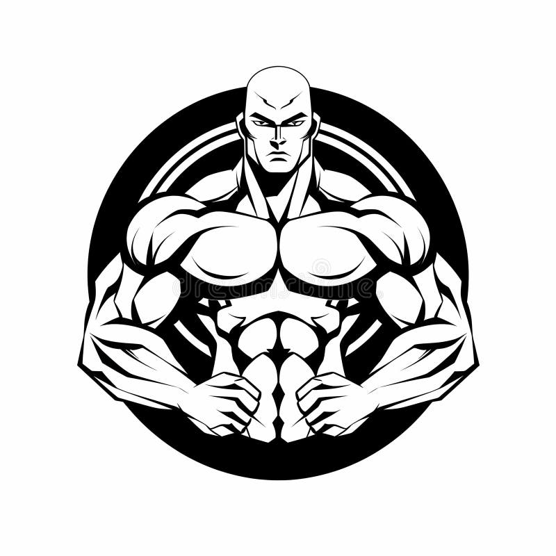 Bodybuilder Black Sign Icon. Vector Illustration Eps 10 Stock ...