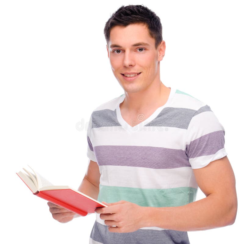 Man with book stock image. Image of smile, medium, beauty - 15094463