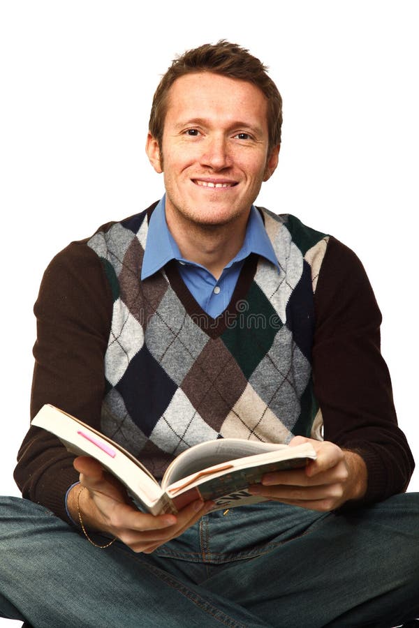 Man with book stock photo. Image of teacher, book, confident - 17537510