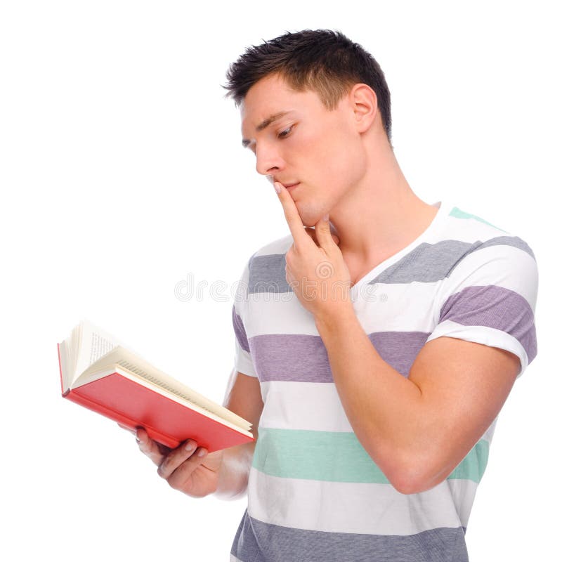 Man with book stock photo. Image of smiling, adult, look - 18218652