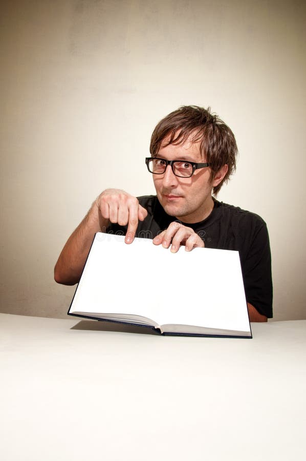 Man with a book stock photo. Image of education, male - 28643344