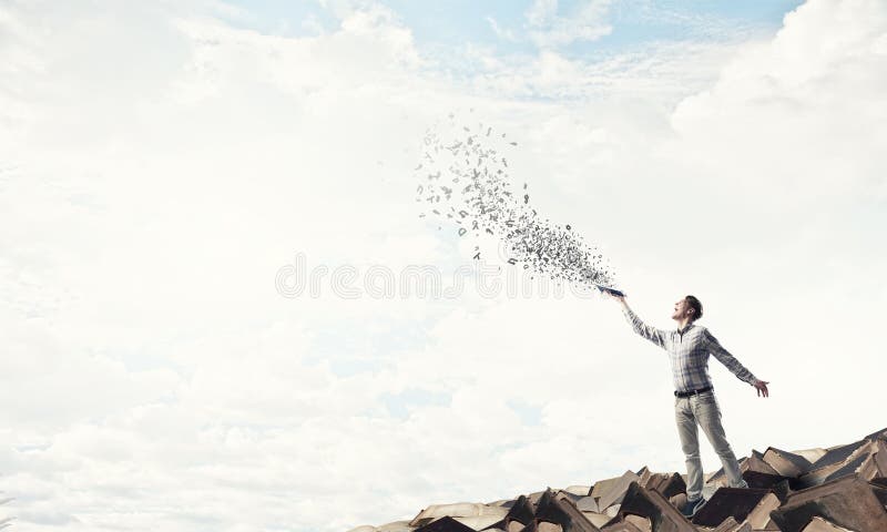 Man with book in hand stock photo. Image of carrying - 62167676