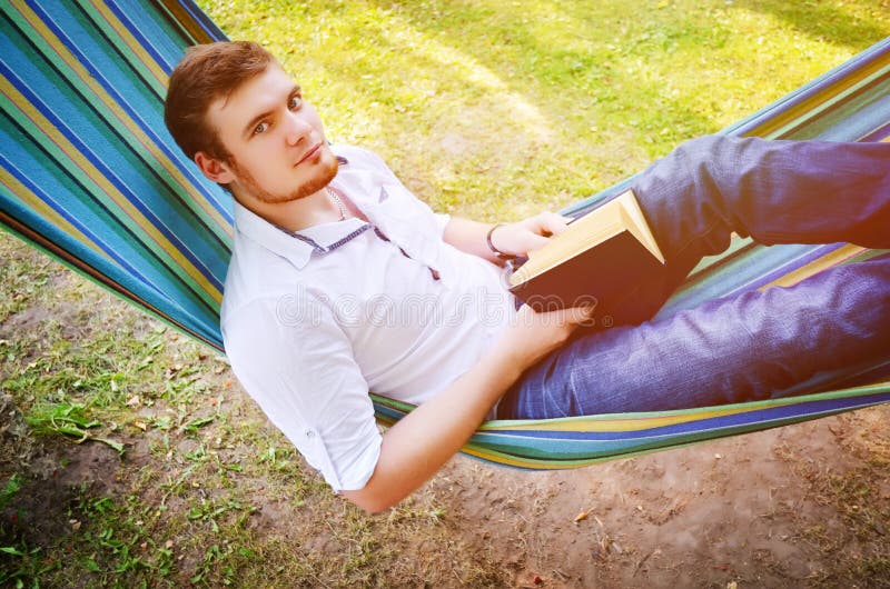 A Man with a Book in the Hands Stock Photo - Image of intellectual ...