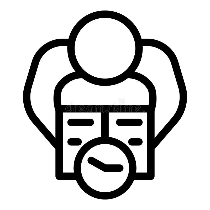 Person with Map Top View Icon, Outline Style Stock Vector ...