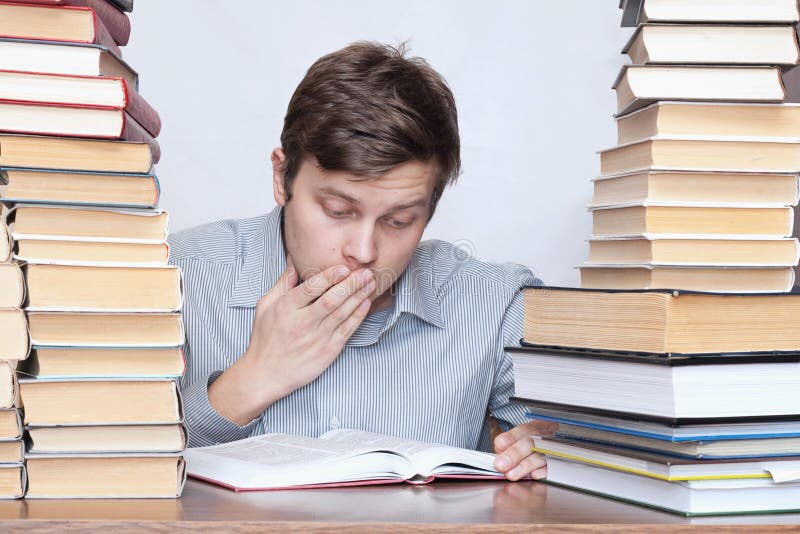 Man between books stock image. Image of literature, intelligence - 13108497