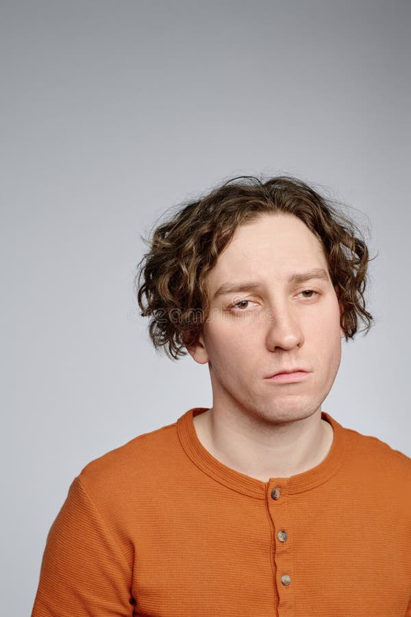 Man with Bored Facial Expression Stock Photo - Image of isolated, face ...