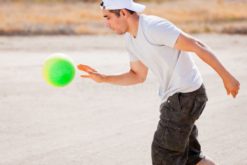 Man bouncing ball stock image. Image of ball, casual - 22480079
