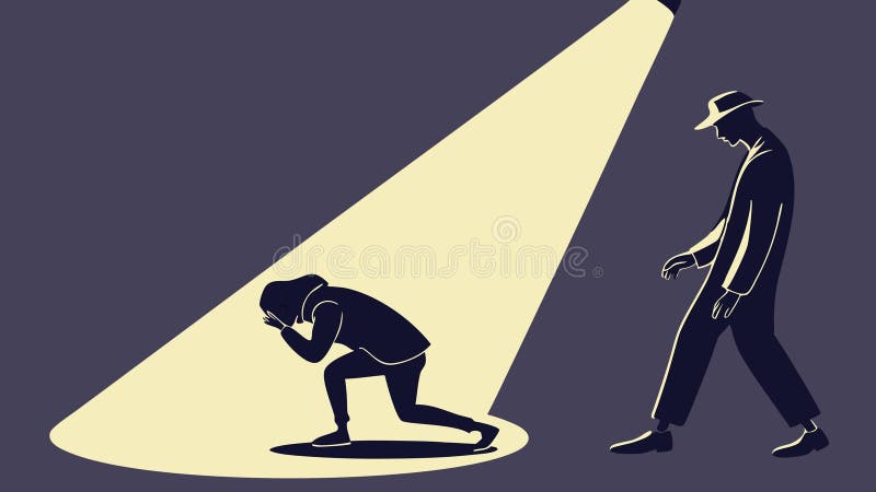 Man Bowing Silhouette, Prayer and Worship Posture Illustration Vector ...