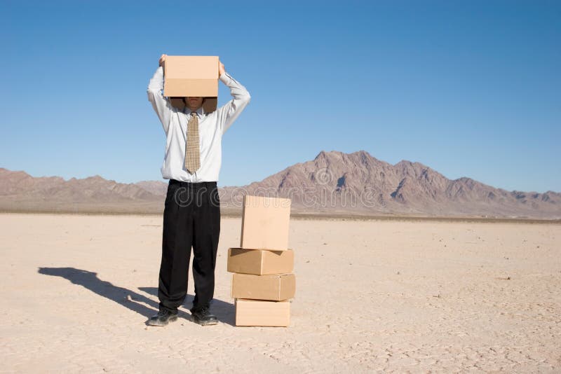 Holding Too Many Boxes stock image. Image of background - 26970713