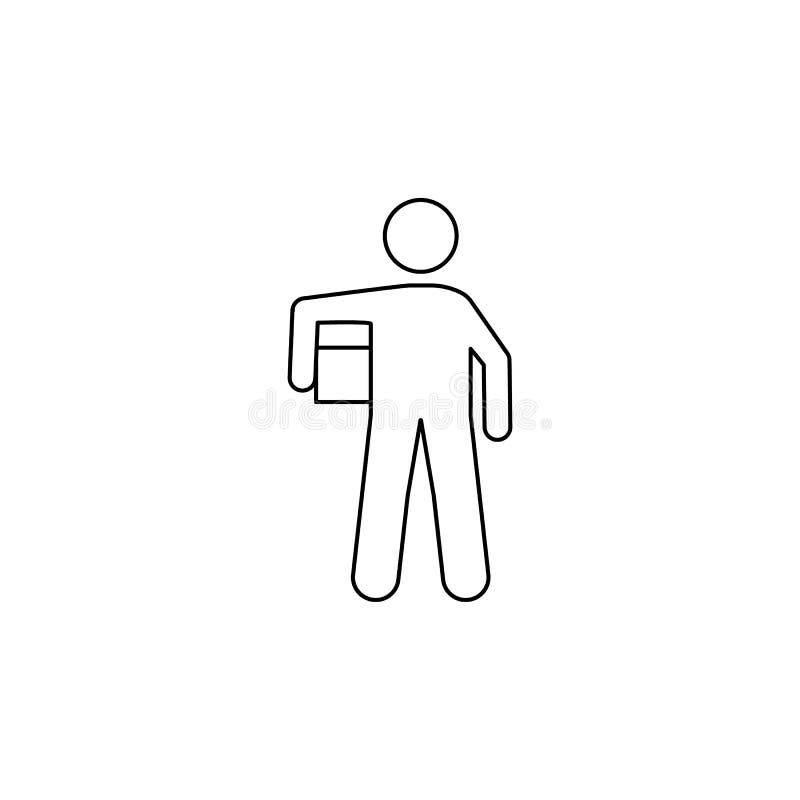 A Man with a Box Carries a Box Icon. Element of Man Carries a Box ... A Man with a Box Carries a Box Icon. Element of Man Carries a Box ...