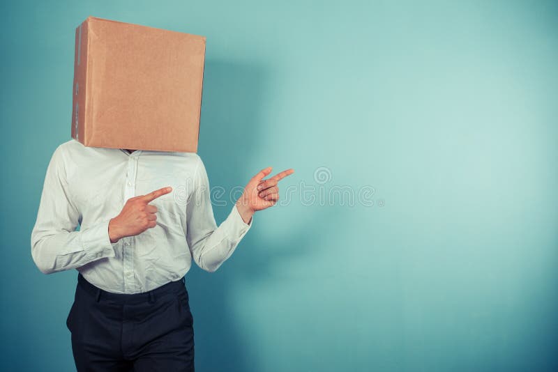 Box Man - Thinking stock photo. Image of businessman, distinguish - 3354750