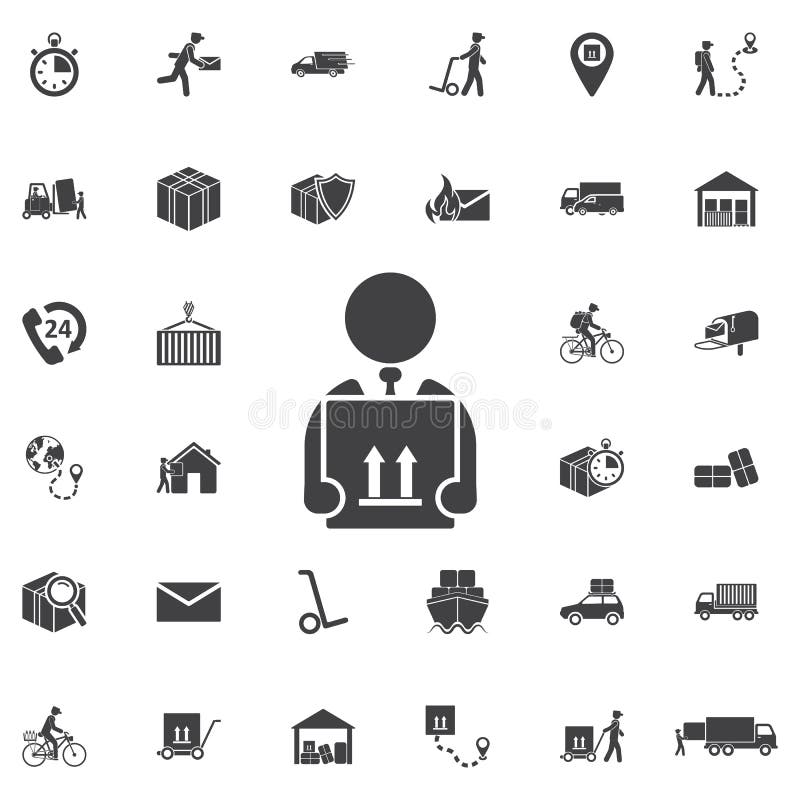 Man Box Icon stock illustration. Illustration of symbol - 108918886