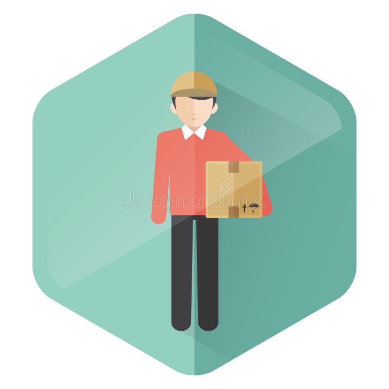 Man with Box. Vector Illustration Decorative Design Stock Vector ...