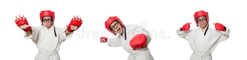 Man Boxer Isolated on White Stock Photo - Image of knock, collection ...