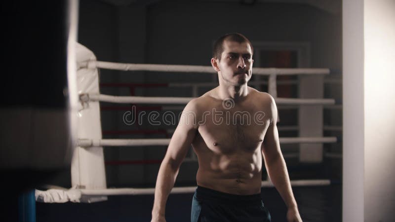 A Man Boxer Standing by the Ring Stock Photo - Image of indoors, ring ...