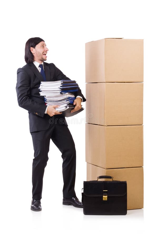 Man Under Boxes Warehouse Stock Photos - Free & Royalty-Free Stock ...
