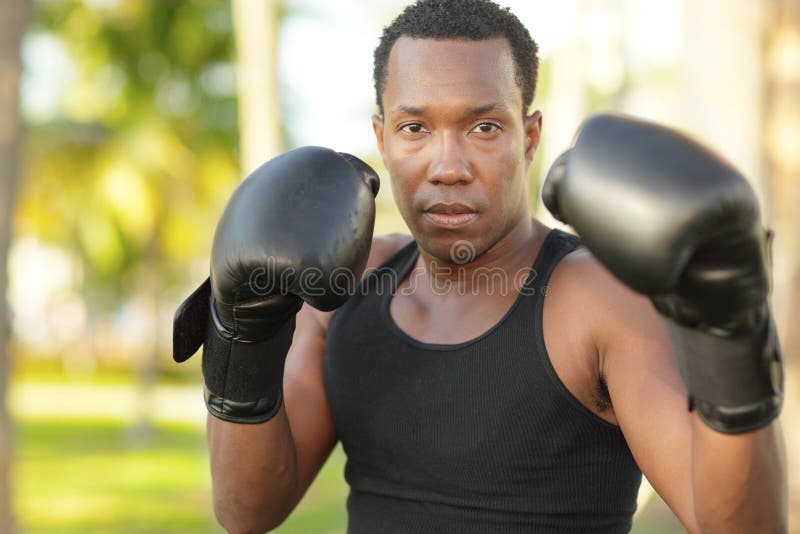 Man with boxing gloves stock photo. Image of male, handsome - 18060050