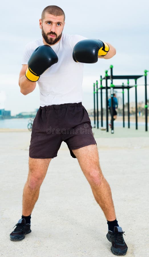 Man in boxing gloves stock photo. Image of boxing, boxer - 201378100