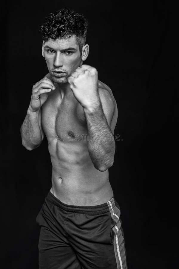 Man boxing stock photo. Image of hair, handsome, shape - 53177146
