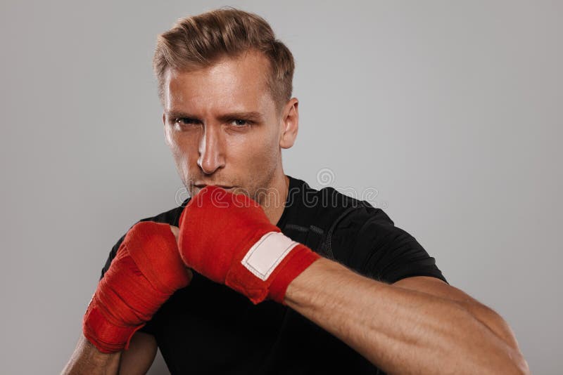 Man in boxing pose stock photo. Image of person, boxer - 105454758