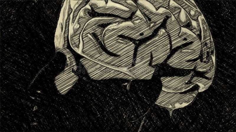 Man Brain Hand Draw Animation Stock Video - Video of cartoon, head ...
