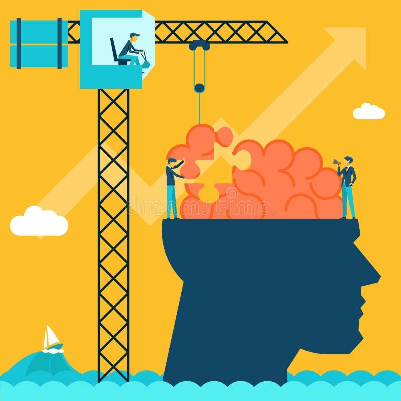 Brain As Puzzle Pieces in Head Stock Illustration - Illustration of ... Brain As Puzzle Pieces in Head Stock Illustration - Illustration of ...
