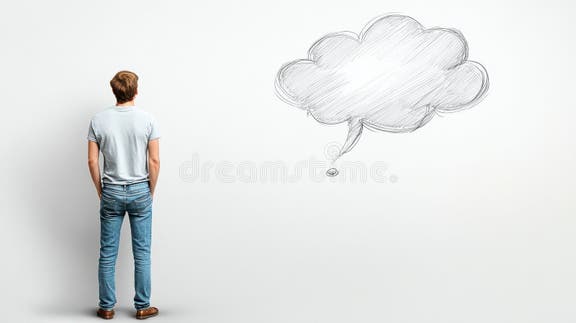 Man Brainstorming Ideas by Whiteboard, Visualizing Innovation and ...