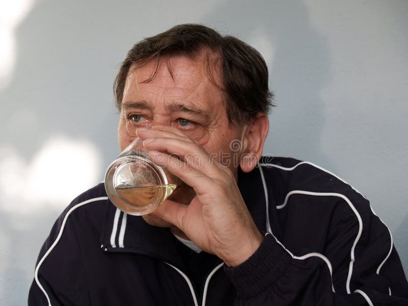 Man / Brandy Drinker stock photo. Image of drinker, worry - 313548