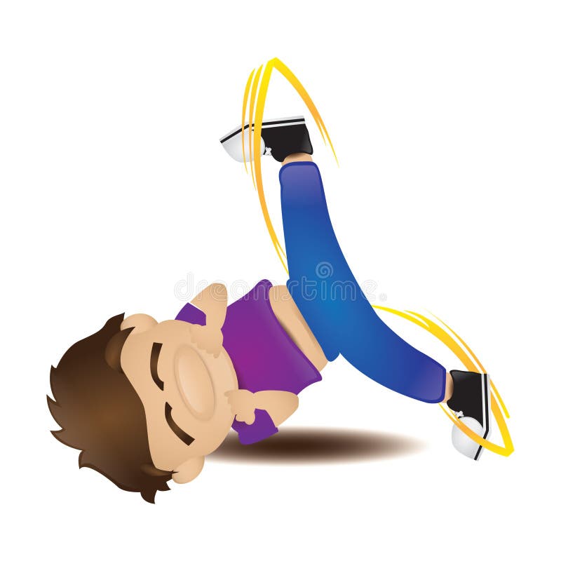 Man with Breakdance Pose. Vector Illustration Decorative Design Stock ...