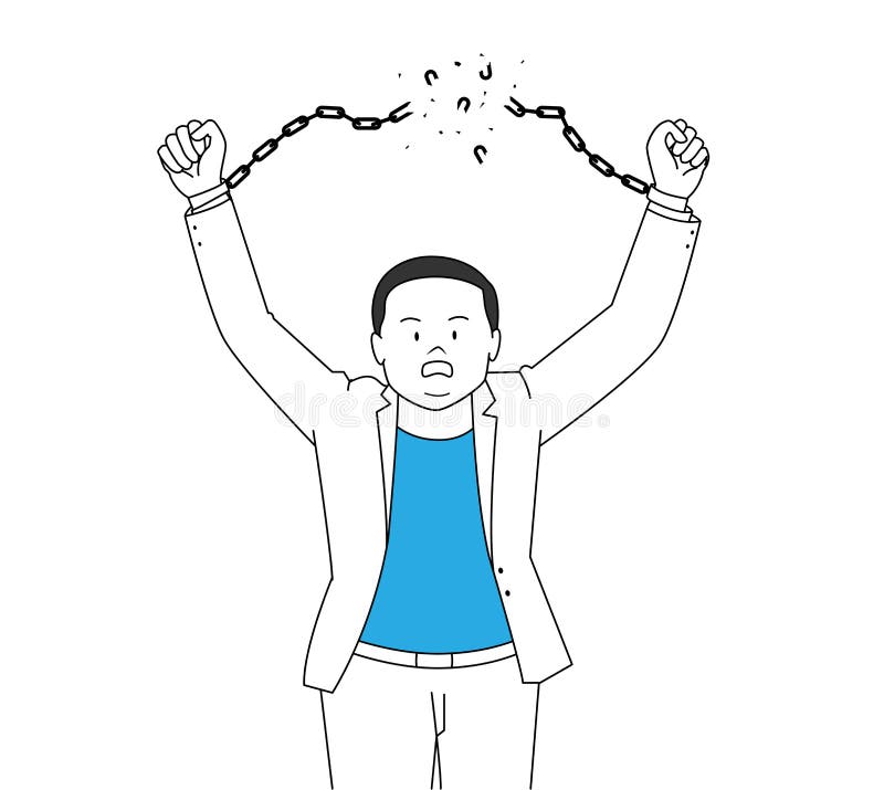 Man Breaking Chains Stock Illustrations – 138 Man Breaking Chains Stock ...