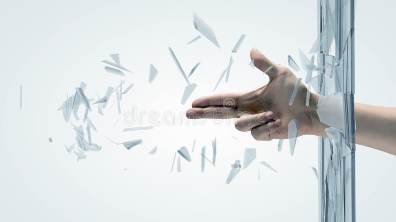 Man breaking glass stock image. Image of smashed, punch - 42773331