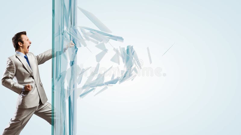 Man breaking glass stock photo. Image of despair, handsome - 42868782