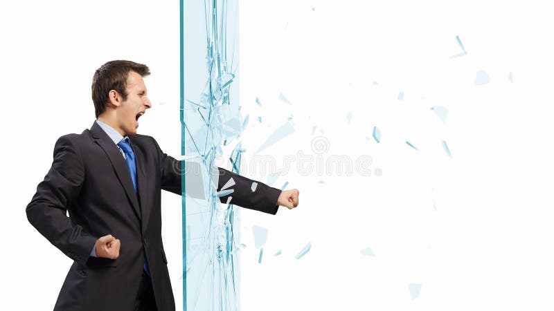 Man breaking glass stock photo. Image of despair, emotional - 43020402