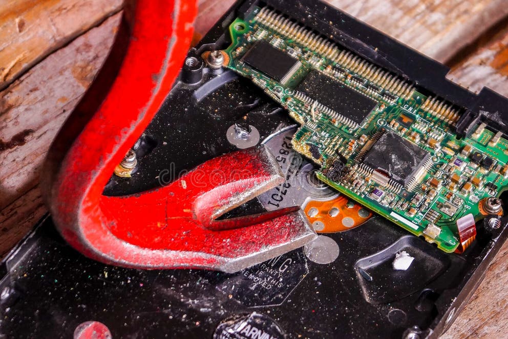 A Man Breaks a Computer Using Locksmith Tools Stock Image - Image of ...