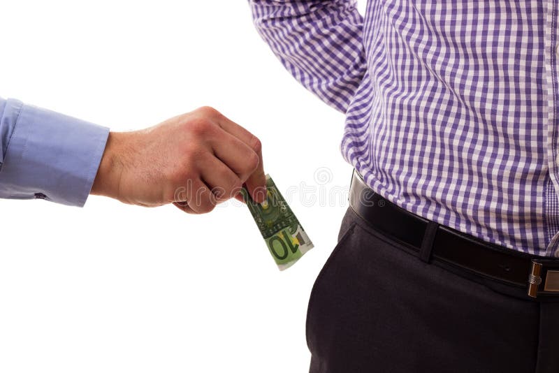 Man Bribing Another Man with Money Stock Photo - Image of caucasian ...