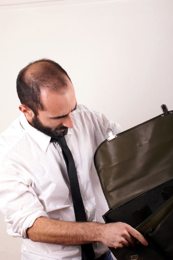 Man with briefcase stock image. Image of case, running - 49530493