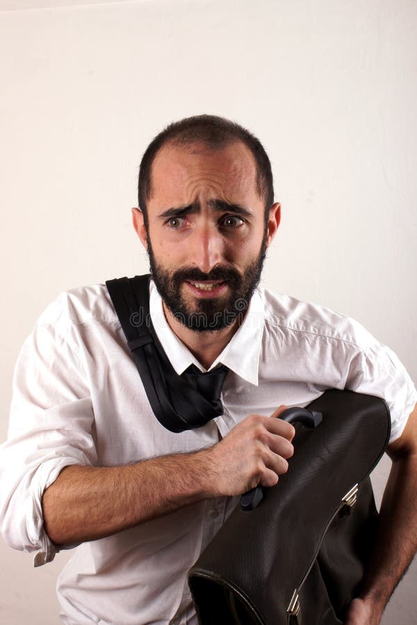 Man with briefcase stock image. Image of happy, business - 50428793