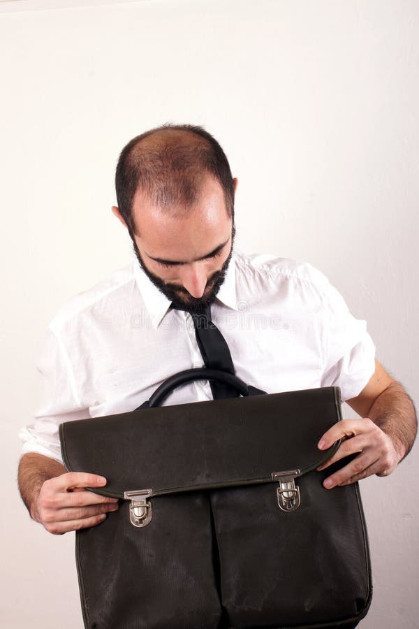 Man with briefcase stock photo. Image of looking, portrait - 50429026