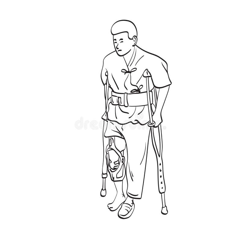Line Drawing Broken Leg Stock Illustrations – 220 Line Drawing Broken ...