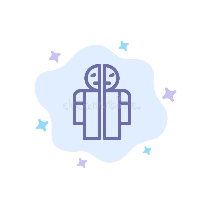 Man Broken, Broken, Medical, Human Blue Icon on Abstract Cloud ...