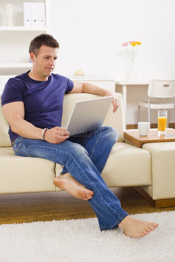 Man browsing internet stock image. Image of adult, email - 9344495