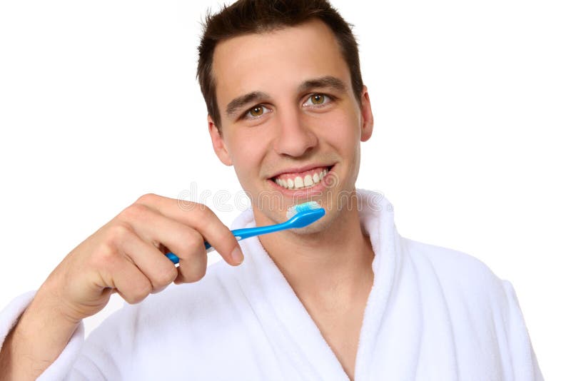 Man brushing hair stock photo. Image of male, head, everyday - 8846184